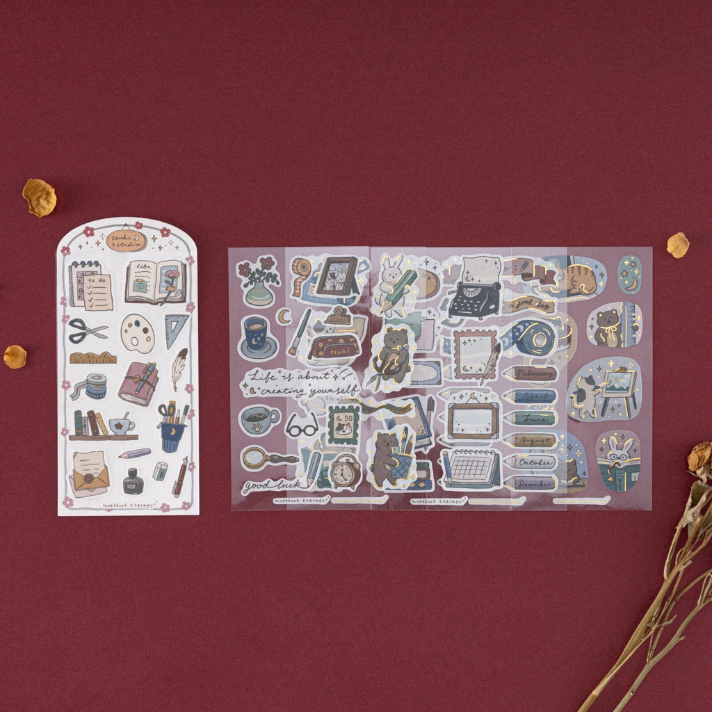 Tsuki ‘Tsuki Studio’ Sticker Set ☾ – NotebookTherapy