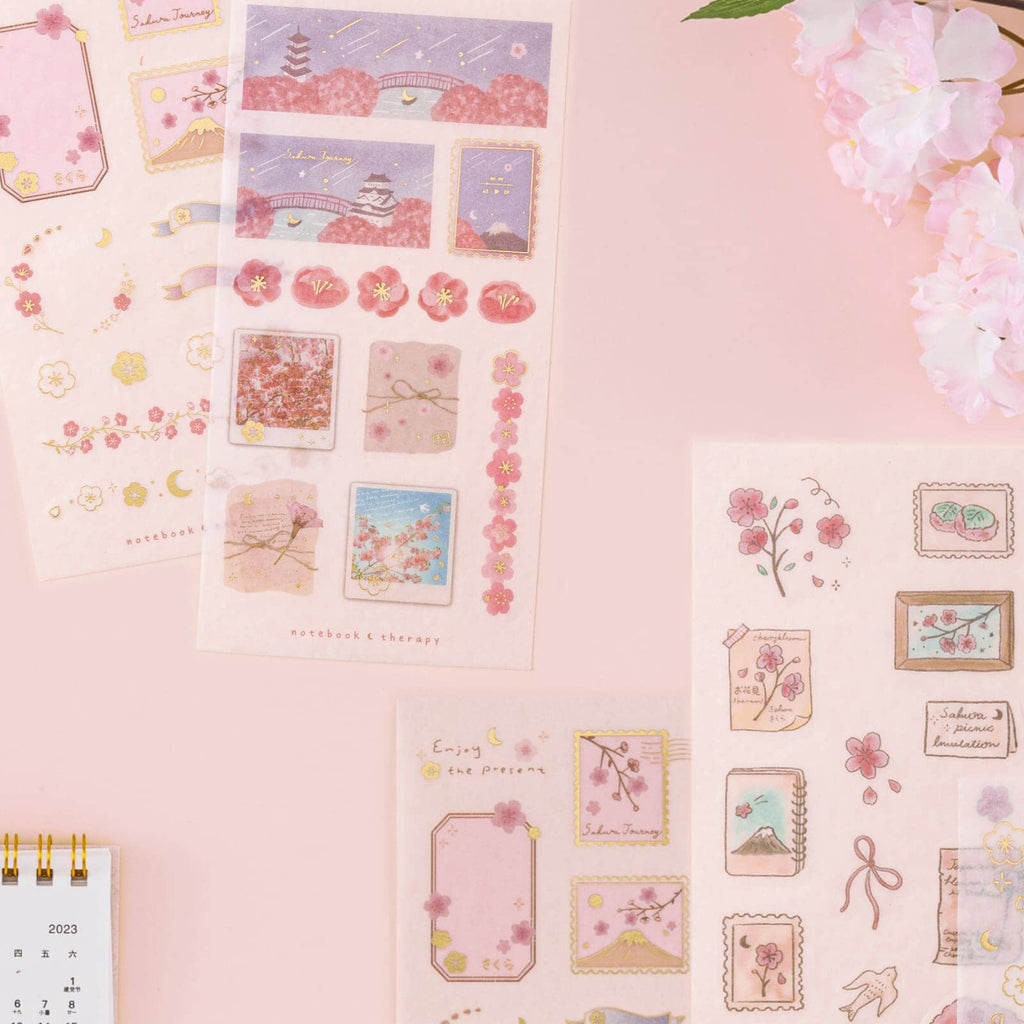 Tsuki ‘Sakura Journey’ Sticker Set ☾ – NotebookTherapy