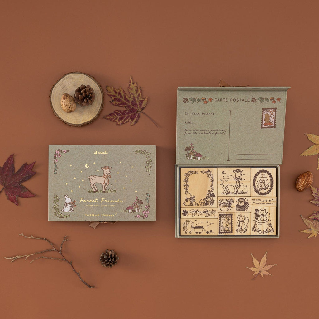 Tsuki ‘Forest Friends’ Bullet Journal Stamp Set ☾ – NotebookTherapy