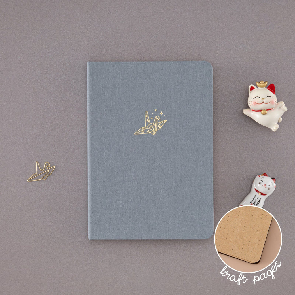 Tsuki ‘Origami Dreams’ Kraft Paper A5 Bullet Journal ☾ – NotebookTherapy