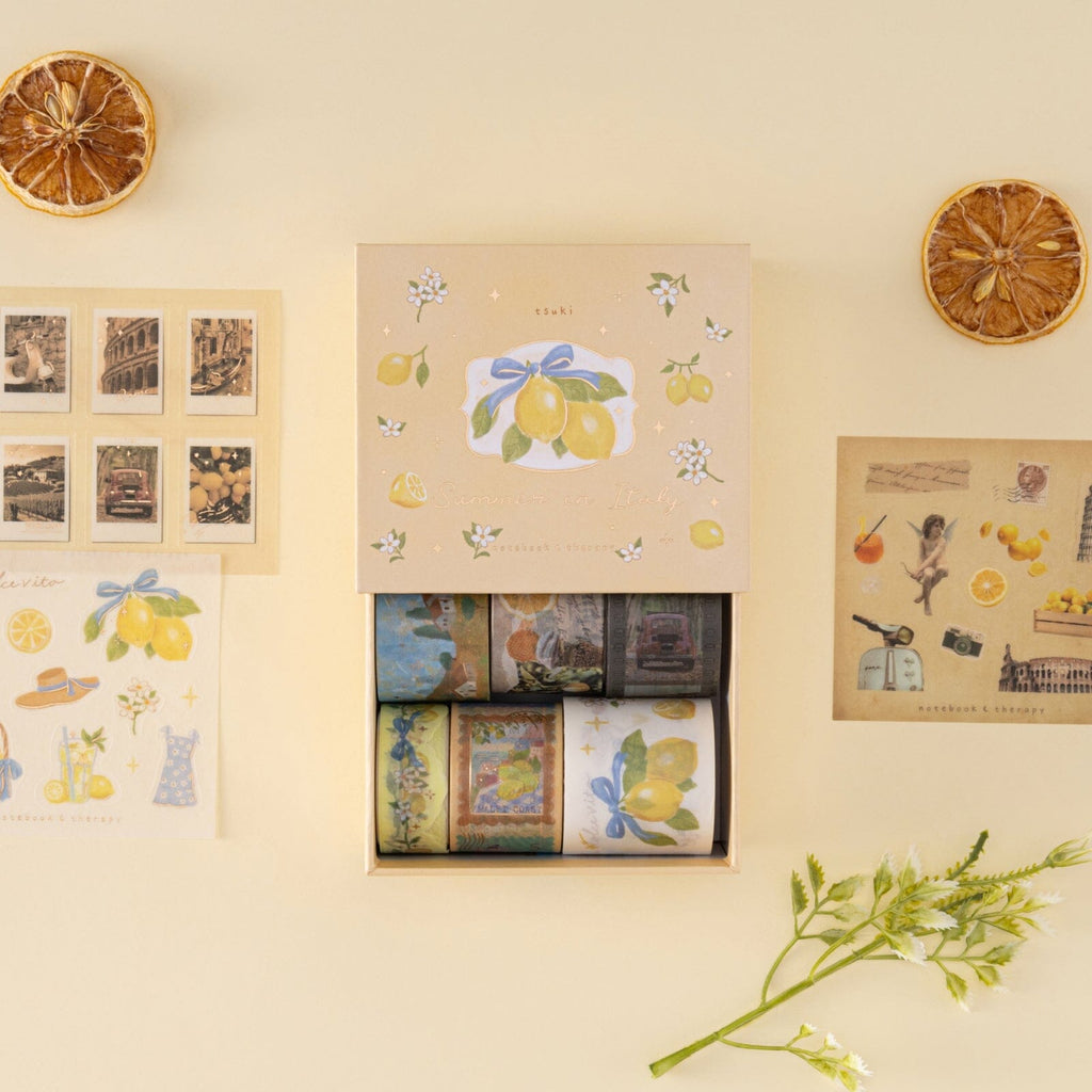 Tsuki ‘Summer in Italy’ Washi Tape Set ☾ – NotebookTherapy