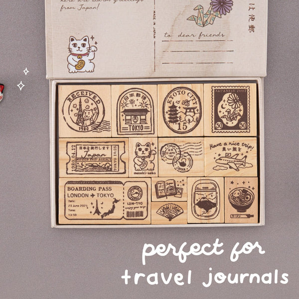Tsuki ‘Journey in Japan’ Bullet Journal Stamp Set ☾ – NotebookTherapy