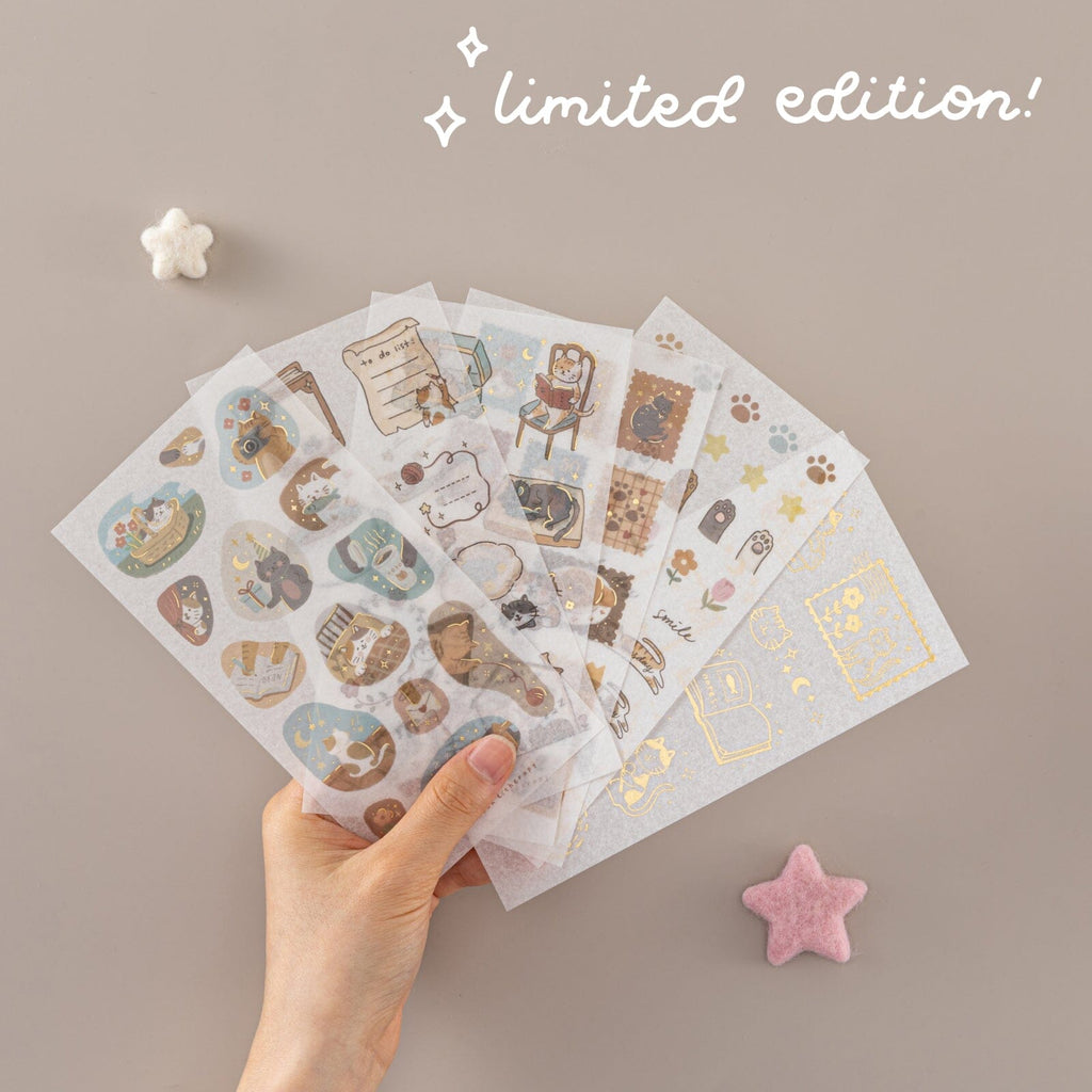 Tsuki ‘Neko Days’ Sticker Set ☾ – NotebookTherapy