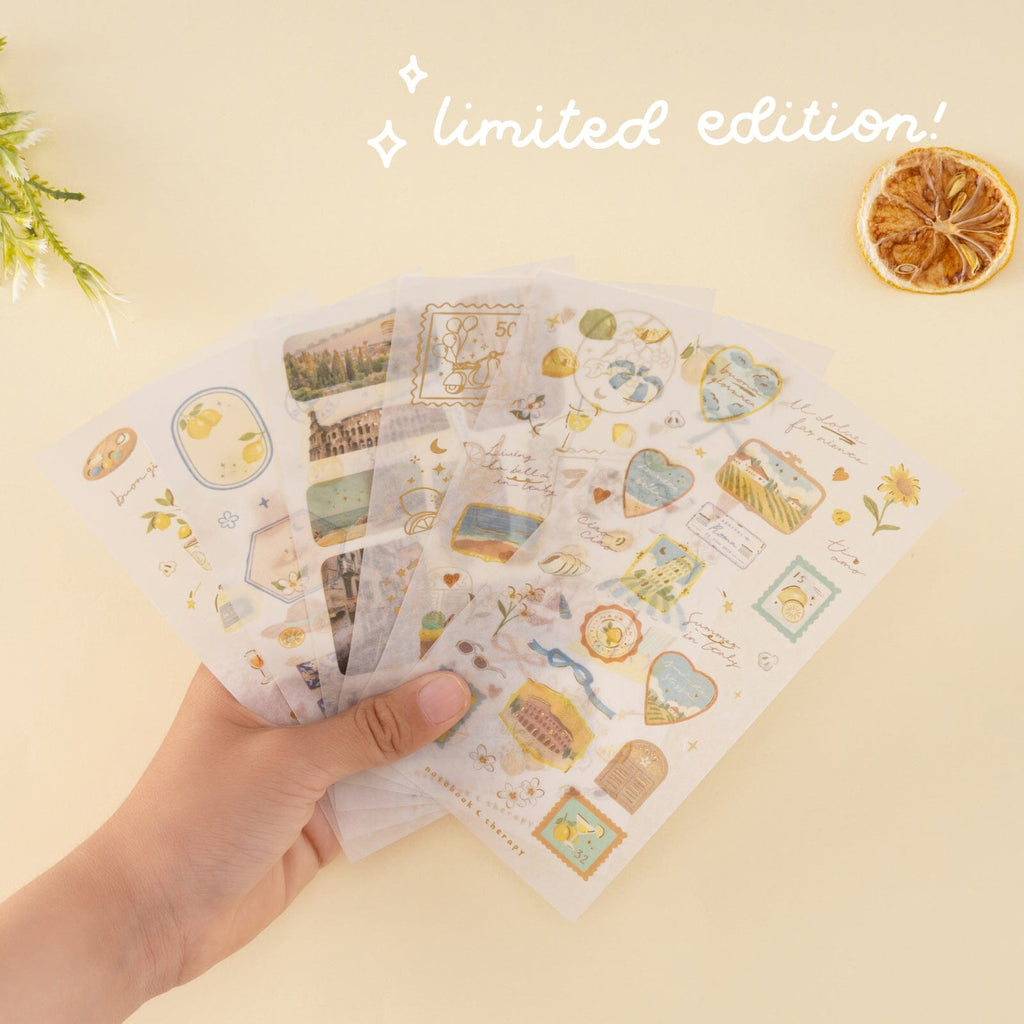 Tsuki ‘Summer in Italy’ Sticker Set ☾ – NotebookTherapy