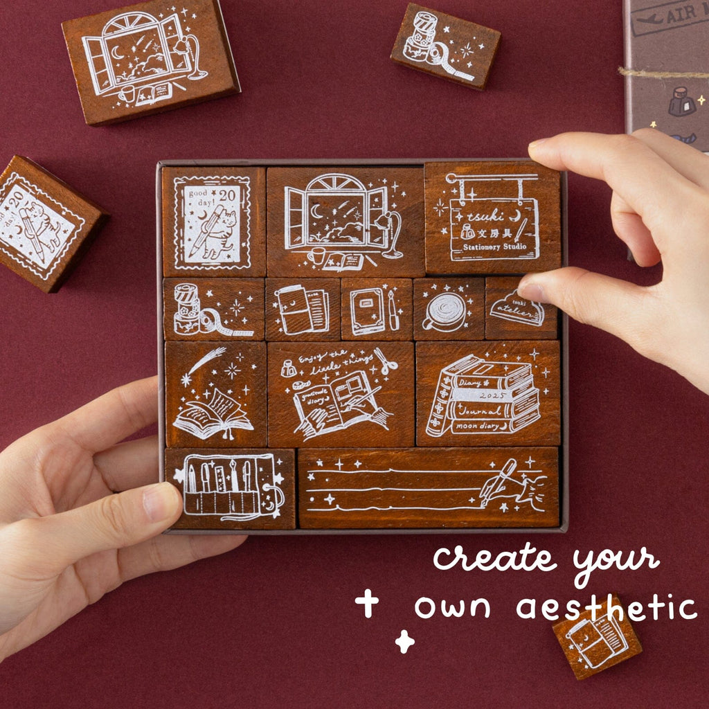 Tsuki ‘Tsuki Studio’ Bullet Journal Stamp Set ☾ – NotebookTherapy