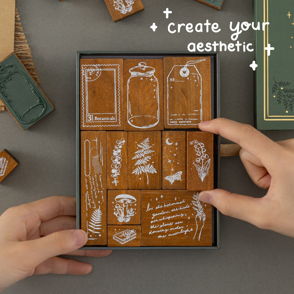 Tsuki ‘Whimsical Botanics’ Bullet Journal Stamp Set ☾ – NotebookTherapy