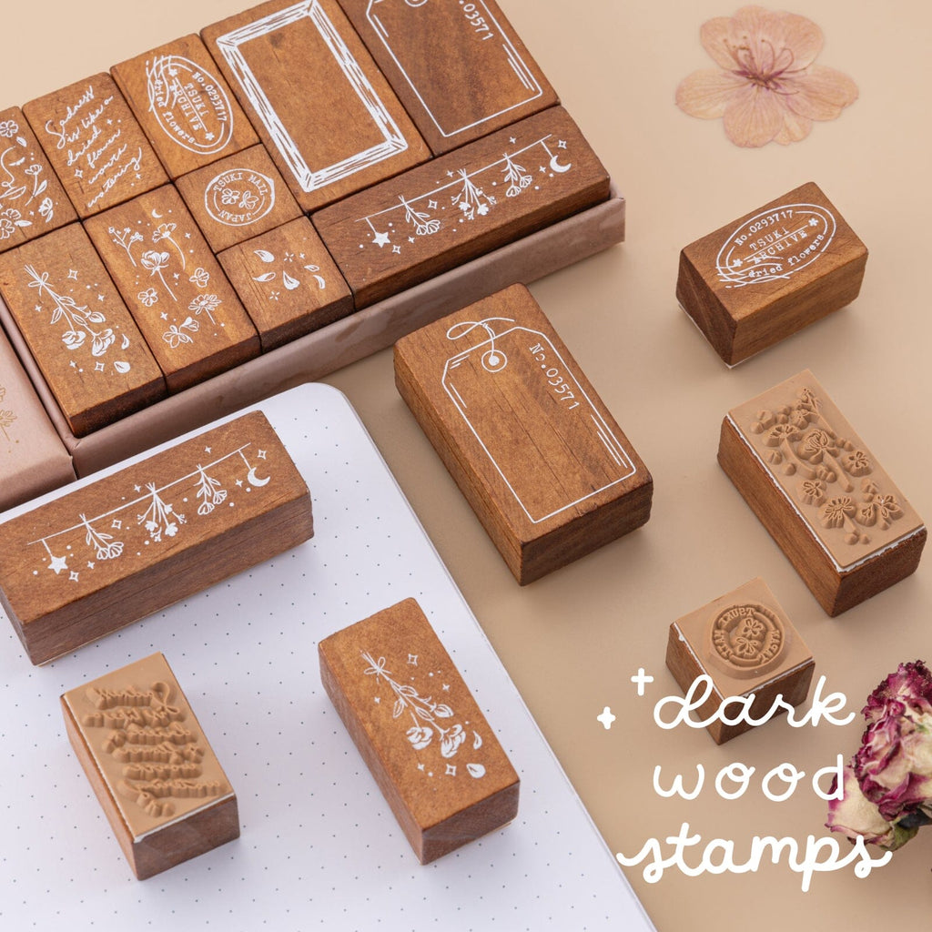 Tsuki ‘Dried Flowers’ Bullet Journal Stamp Set ☾ – NotebookTherapy