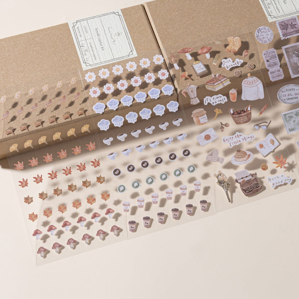 Hinoki - ‘Into the Fall’ Mixed Insert + Sticker Set – NotebookTherapy