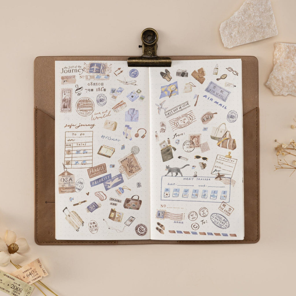 Hinoki - ‘Travel Essentials’ Print-On Sticker Set – NotebookTherapy