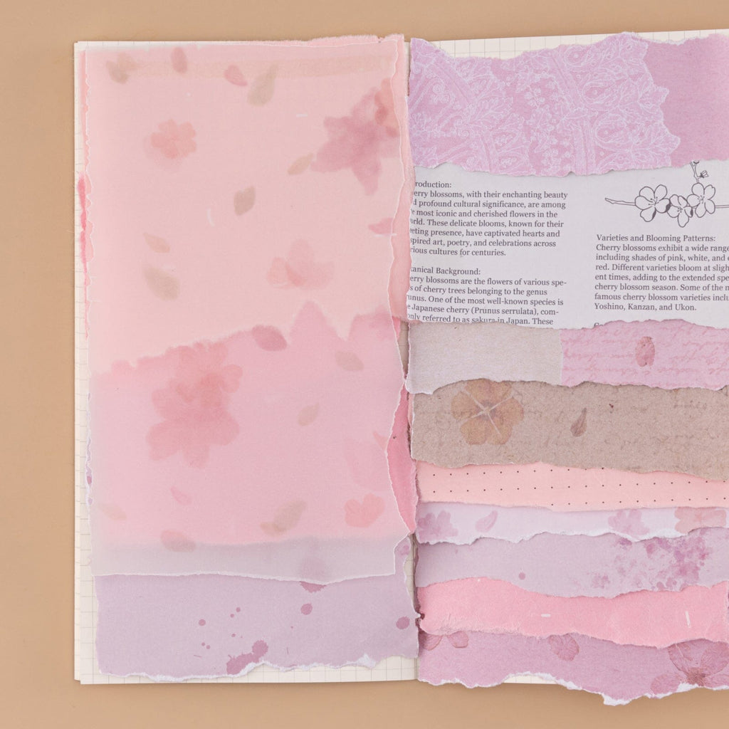 Tsuki Junk Journal Pink Spring Edition Notebook – NotebookTherapy