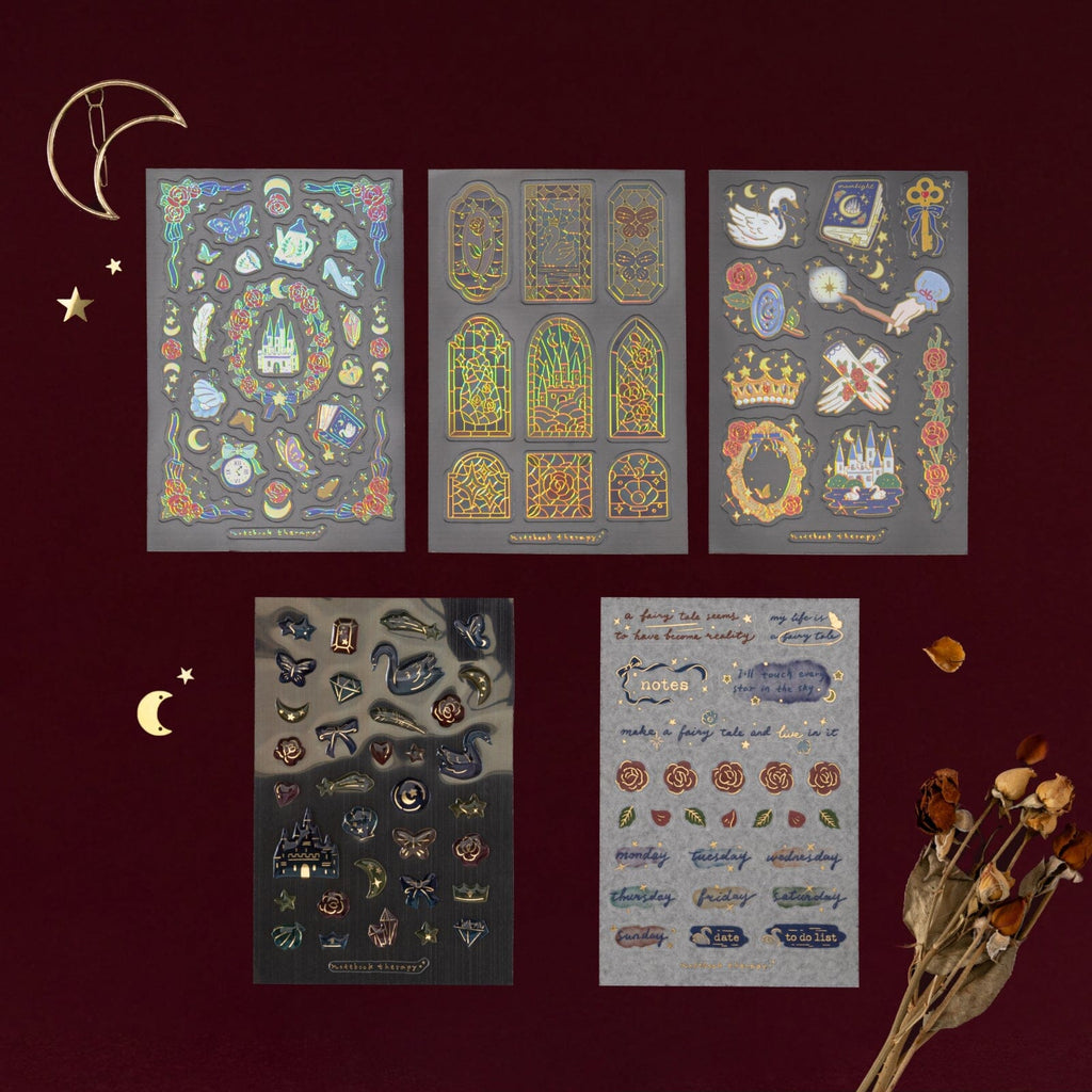 Tsuki ‘Once Upon a Time’ 3D Sticker Set ☾ – NotebookTherapy
