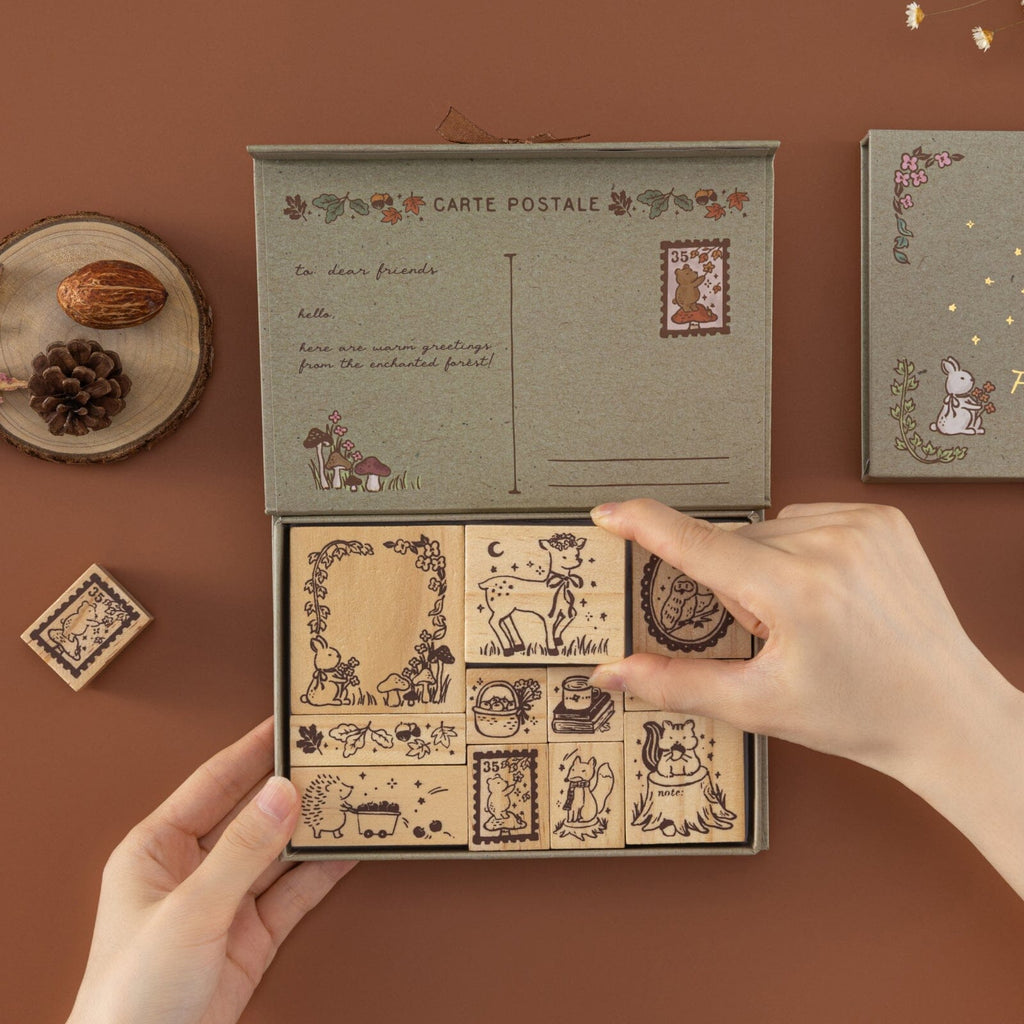 Tsuki ‘Forest Friends’ Bullet Journal Stamp Set ☾ – NotebookTherapy