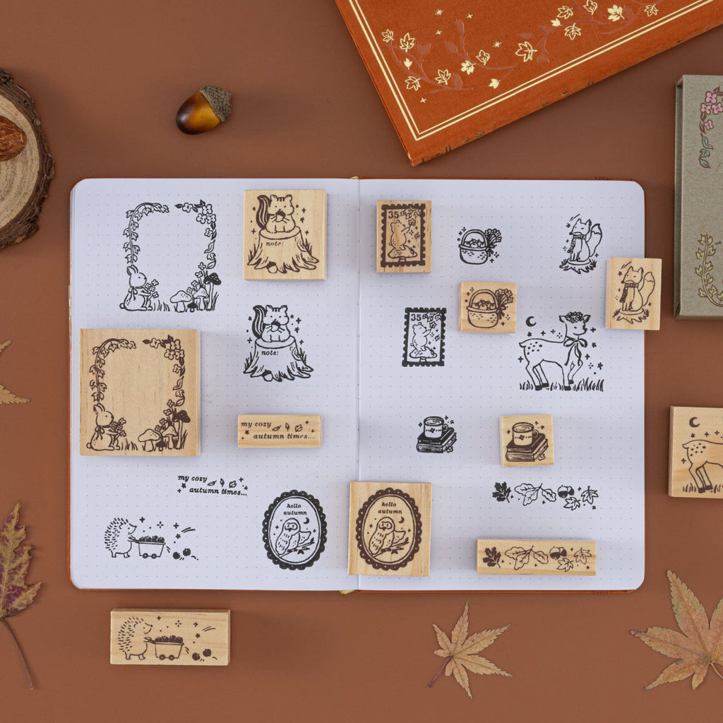 Tsuki ‘Forest Friends’ Bullet Journal Stamp Set ☾ – NotebookTherapy