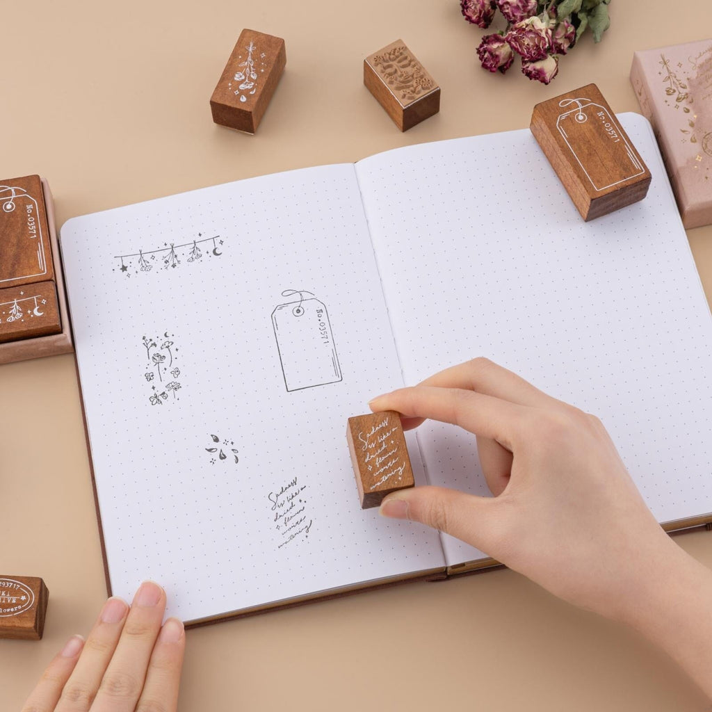 Tsuki ‘Dried Flowers’ Bullet Journal Stamp Set ☾ – NotebookTherapy