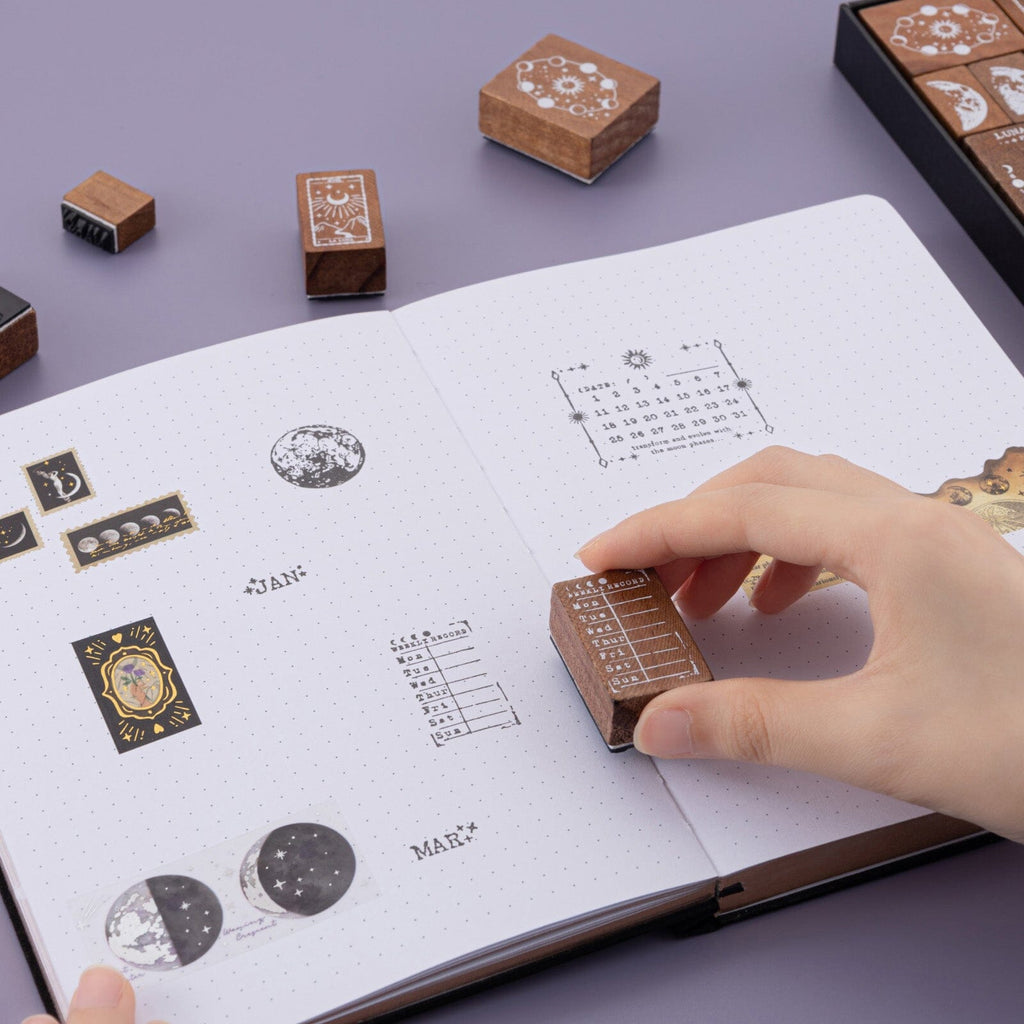 Tsuki ‘Lunar Mystery’ Bullet Journal Stamp Set ☾ – NotebookTherapy
