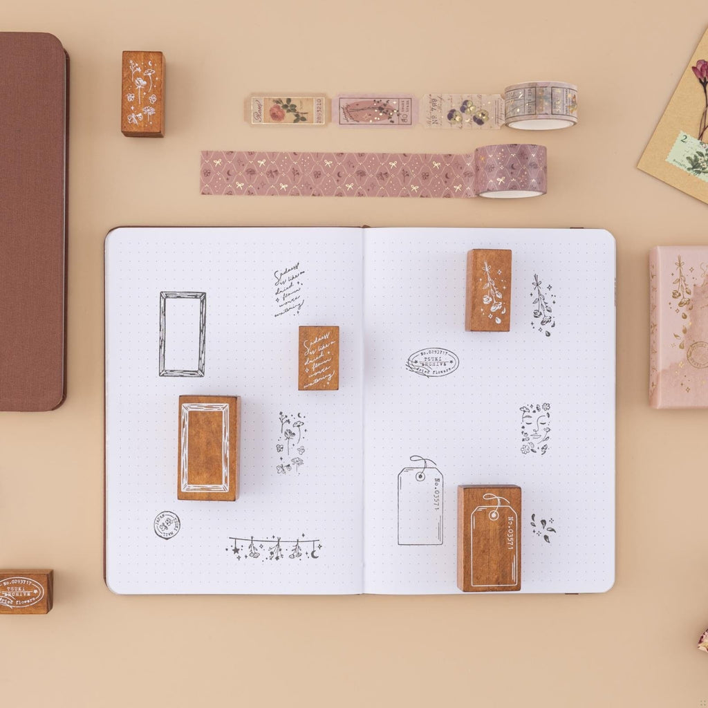 Tsuki ‘Dried Flowers’ Bullet Journal Stamp Set ☾ – NotebookTherapy