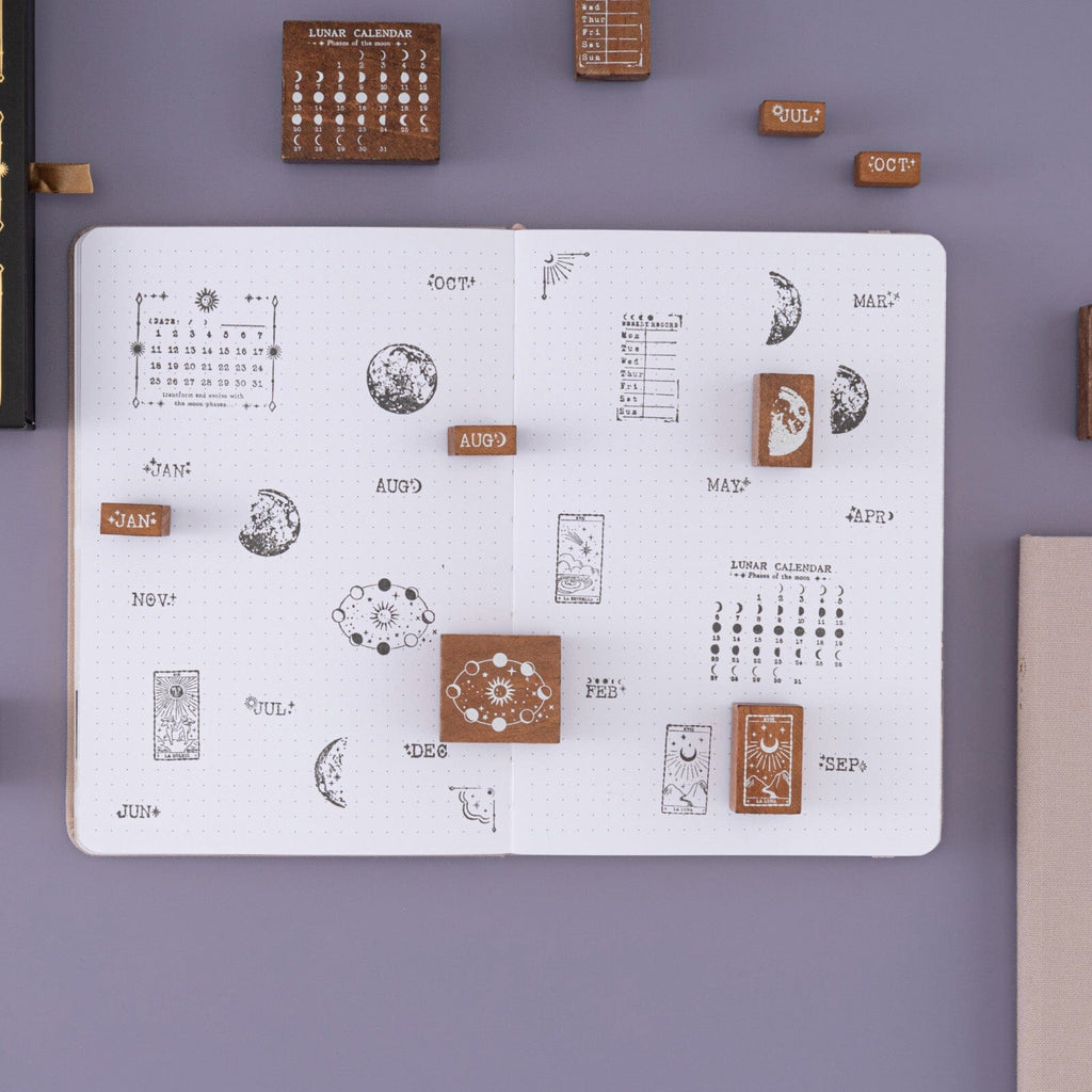Tsuki ‘Lunar Mystery’ Bullet Journal Stamp Set ☾ – NotebookTherapy