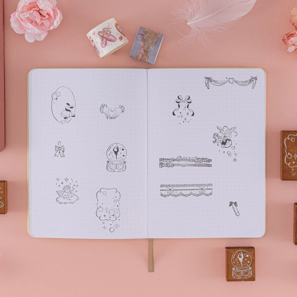 Tsuki ‘Sweet Ballet’ Bullet Journal Stamp Set ☾ – NotebookTherapy