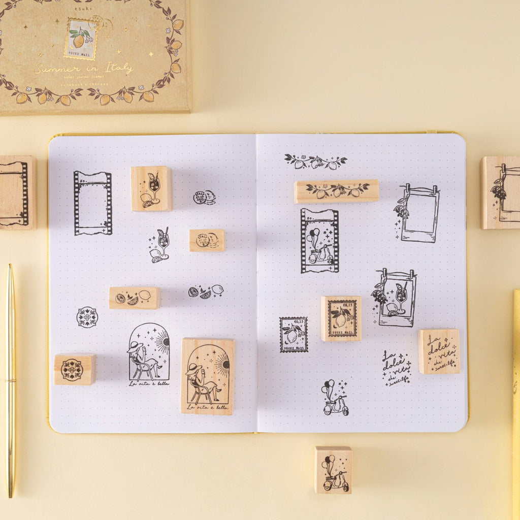 Tsuki ‘Summer in Italy’ Bullet Journal Stamp Set ☾ – NotebookTherapy