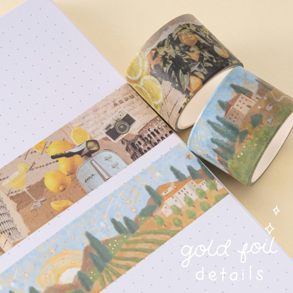 Tsuki ‘Summer in Italy’ Washi Tape Set ☾ – NotebookTherapy