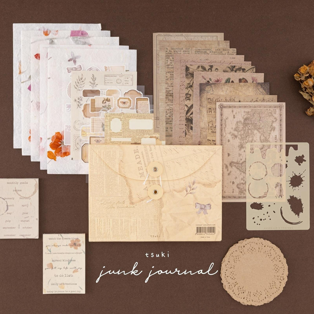 Tsuki ‘Junk Journal’ Scrapbook Bundle Set ☾ – NotebookTherapy
