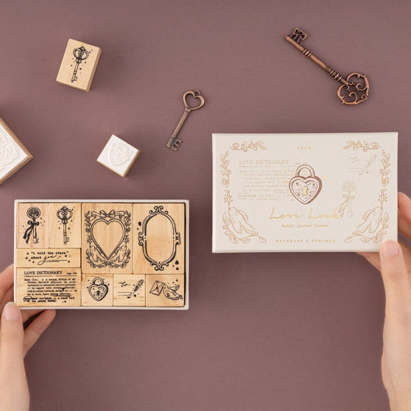 Tsuki ‘Love Lock’ Bullet Journal Stamp Set ☾ – NotebookTherapy