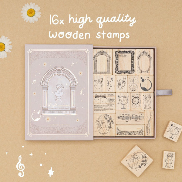 Tsuki ‘Light Academia’ Stamp Set ☾ – NotebookTherapy