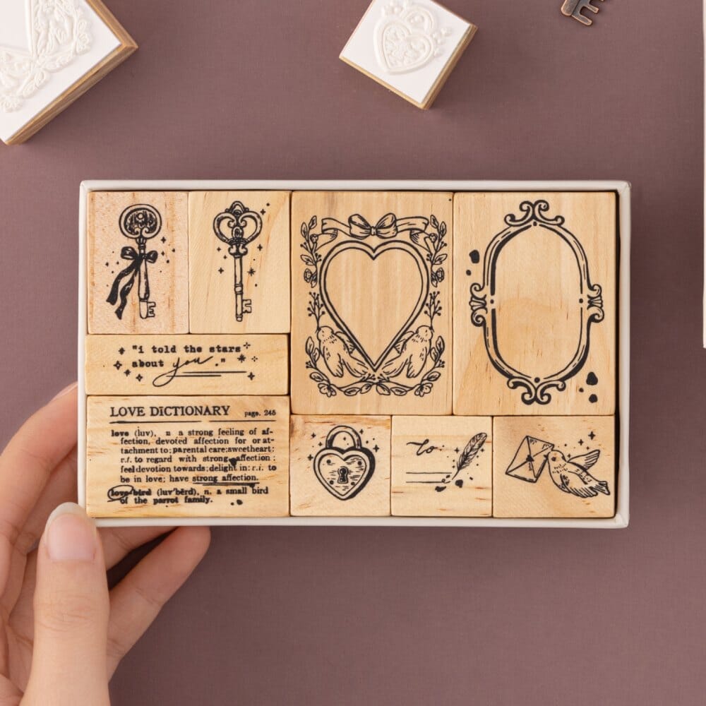 Tsuki ‘Love Lock’ Bullet Journal Stamp Set ☾ – NotebookTherapy