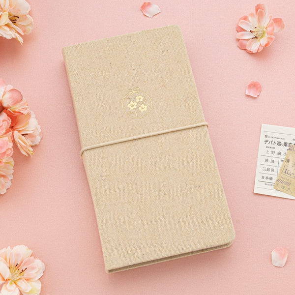Tsuki ‘Sakura Breeze’ Kraft Paper Travel Notebook ☾ – NotebookTherapy