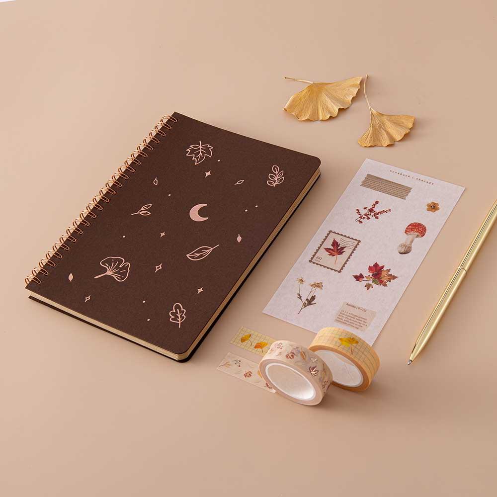 Tsuki Maple Dreams Kraft Paper Ringbound Bullet Journal