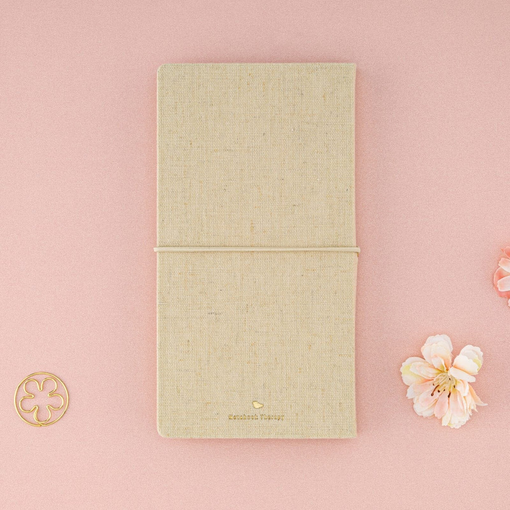 Tsuki ‘Sakura Breeze’ Kraft Paper Travel Notebook ☾ – NotebookTherapy