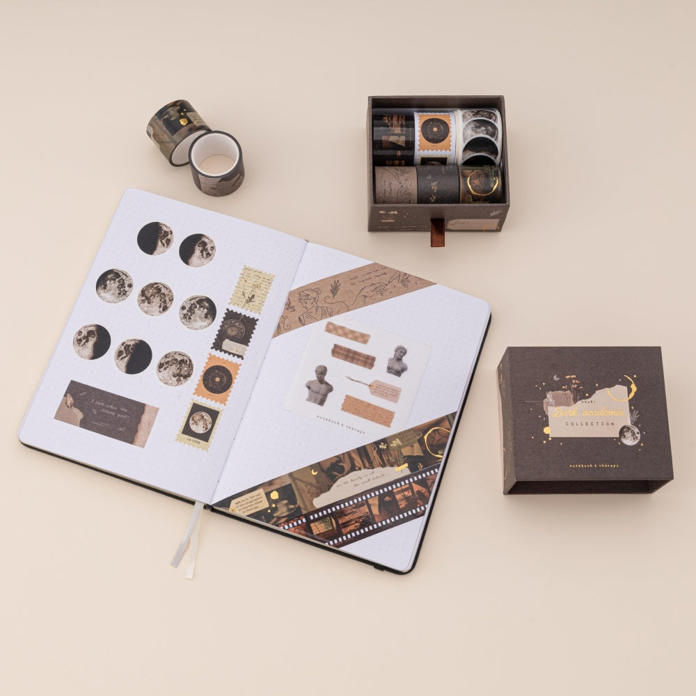 Tsuki ‘Dark Academia’ Washi Tape Set ☾ – NotebookTherapy