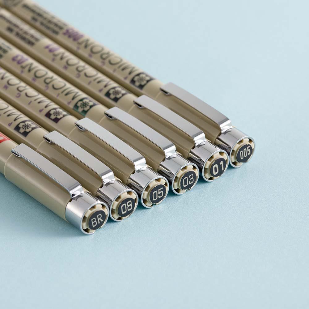Sakura Micron 6 Set Fineliner Pens – NotebookTherapy