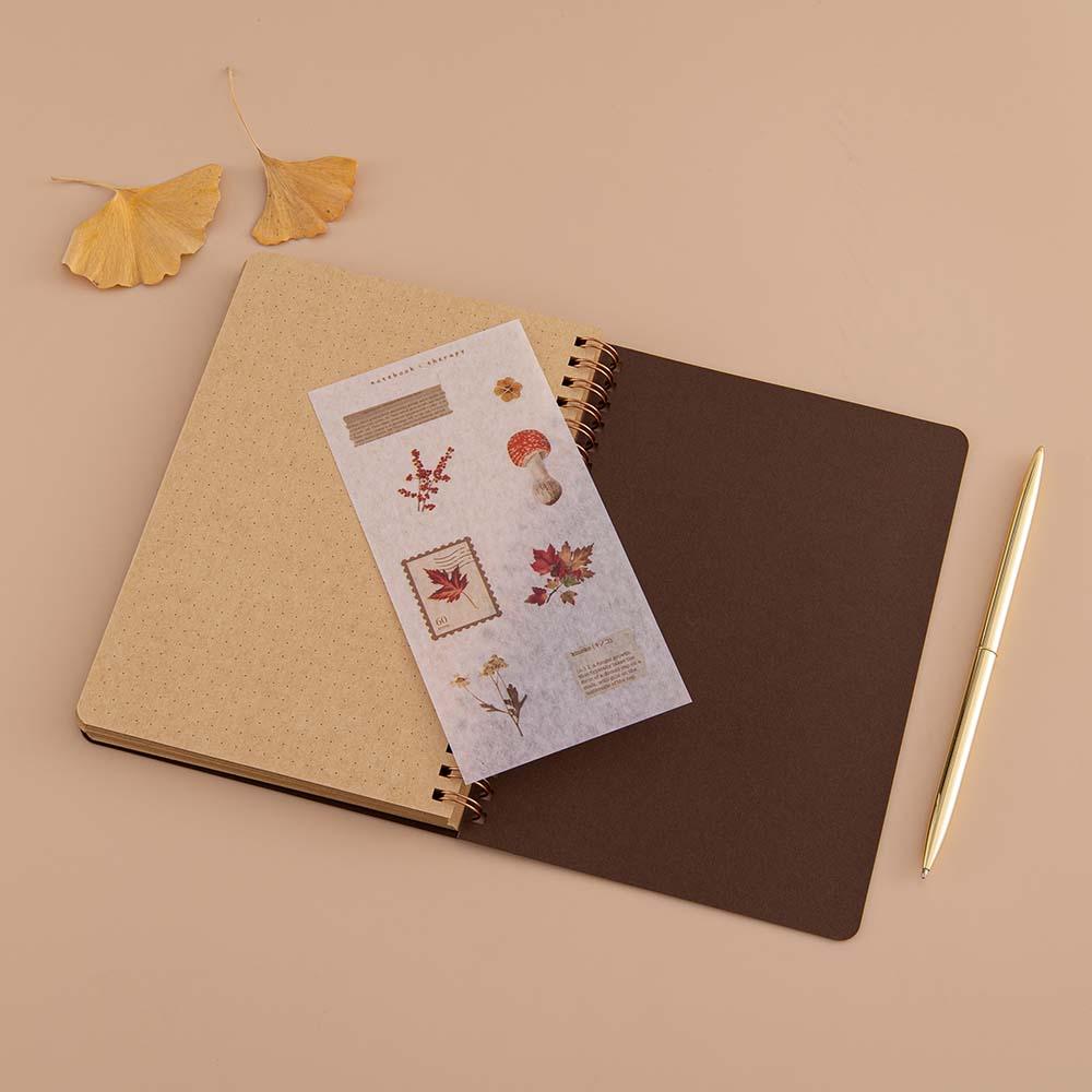 Tsuki Maple Dreams Kraft Paper Ringbound Bullet Journal