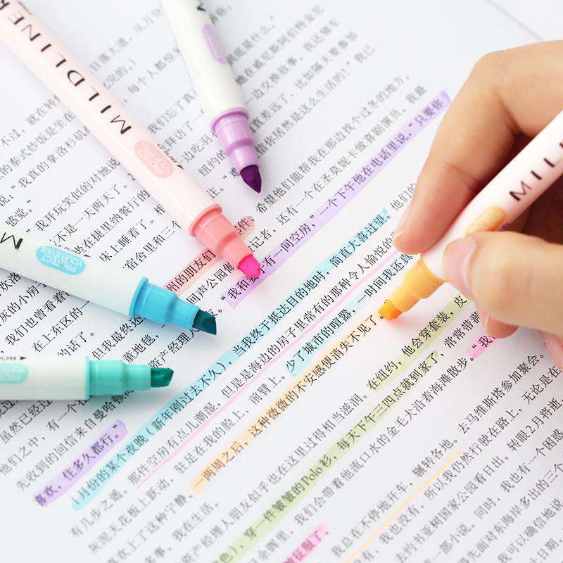 Double Sided 'Mildliner' Style Highlighters - Set of 12 – NotebookTherapy