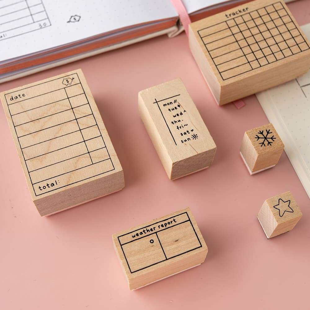 Tsuki Bullet Journal Tracking and Planning Stamp Set ☾ – NotebookTherapy